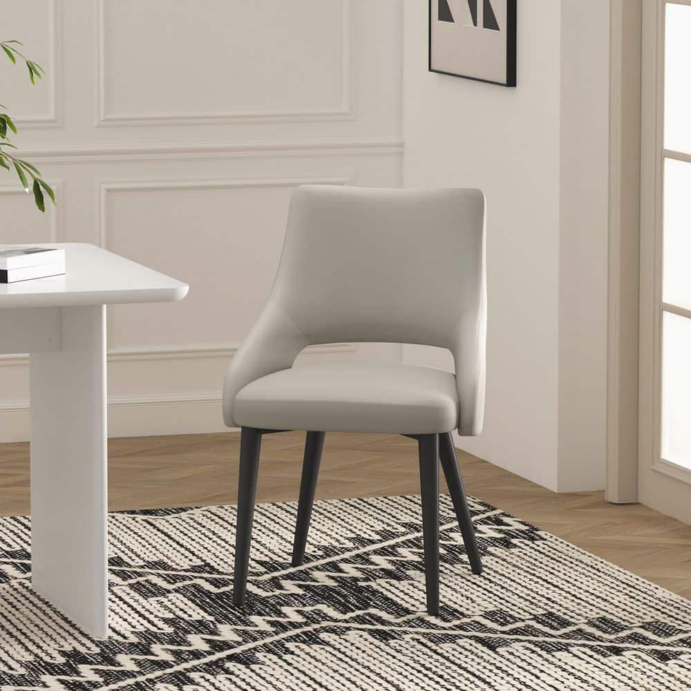 Manhattan Comfort Tremont Modern Stone Faux Leather Upholstered Dining ...