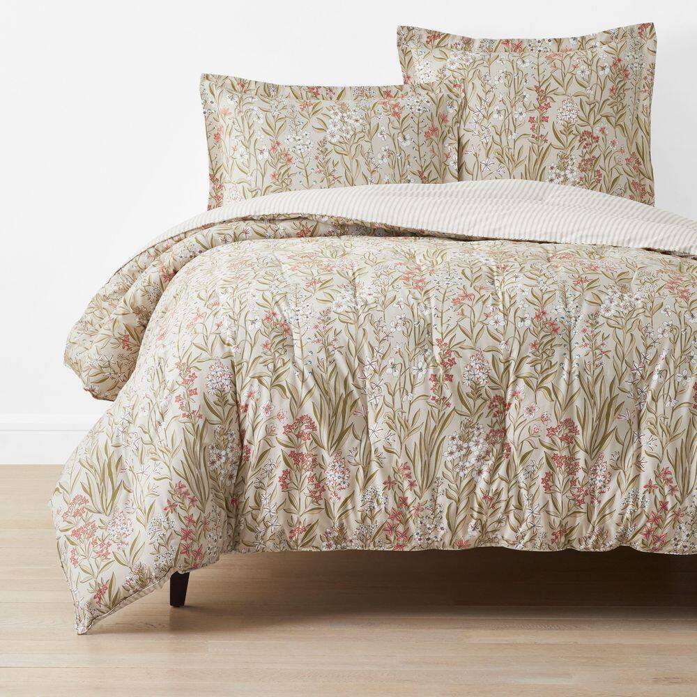 The Company Store Company Cotton Julienne Mini Floral Taupe King ...