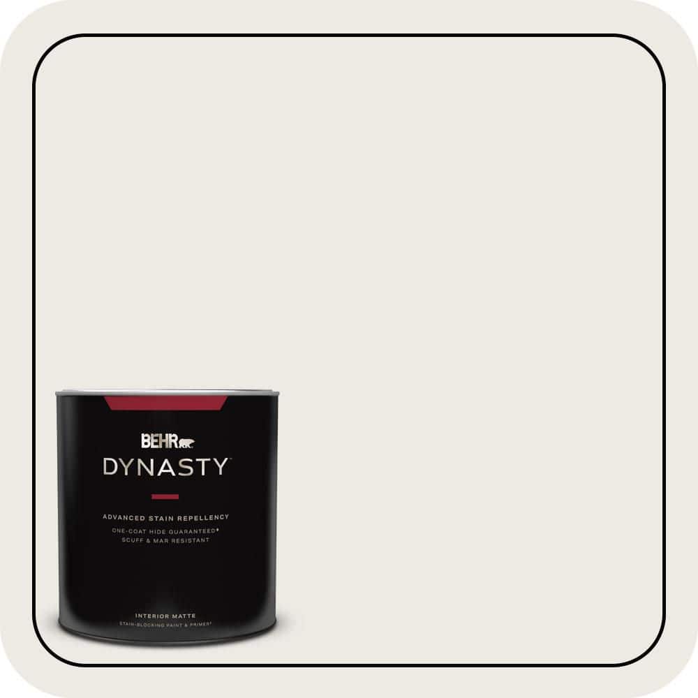 BEHR DYNASTY 1 qt. Designer Collection #DC-006 First Snow Matte ...