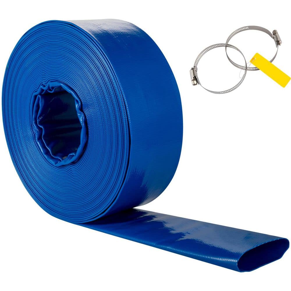 SKYSHALO Discharge Hose, 2 in. x 105 ft. PVC Fabric Lay Flat Hose ...