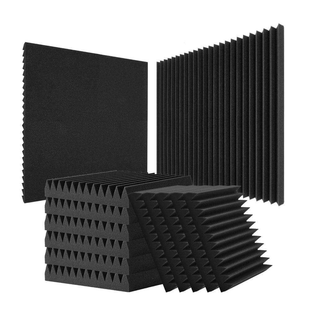 VEVOR Acoustic Foam Panels, 50 Pack 12 x 12 x 2 in. High Density ...