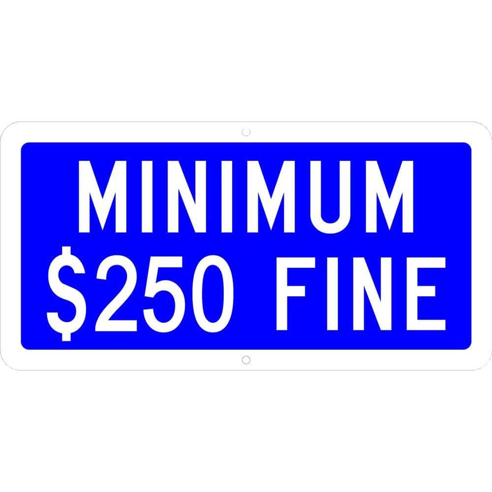 Hillman 6 in. x 12 in. Aluminum $250 Fine Sign 843490 - The Home Depot