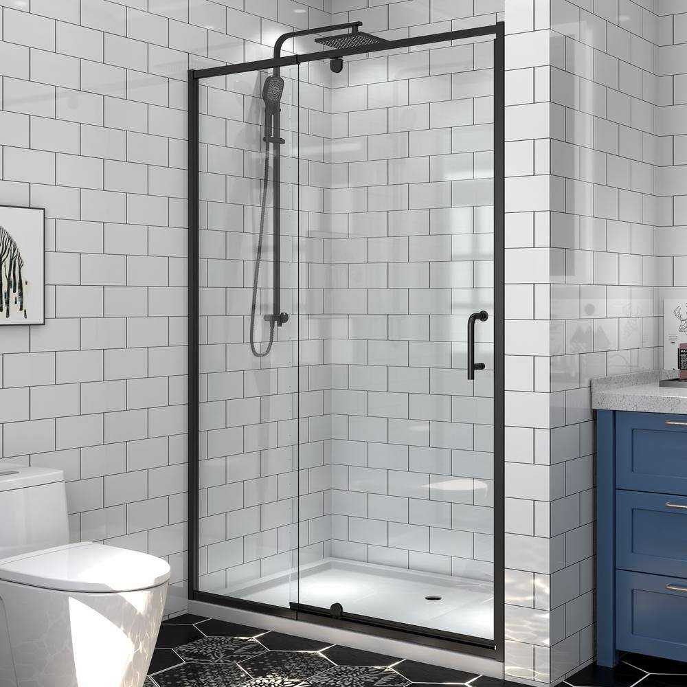 Reviews for Xspracer Victoria 44-48 in. W x 71 in. H Pivot Swing Framed Shower Door in Matte ...