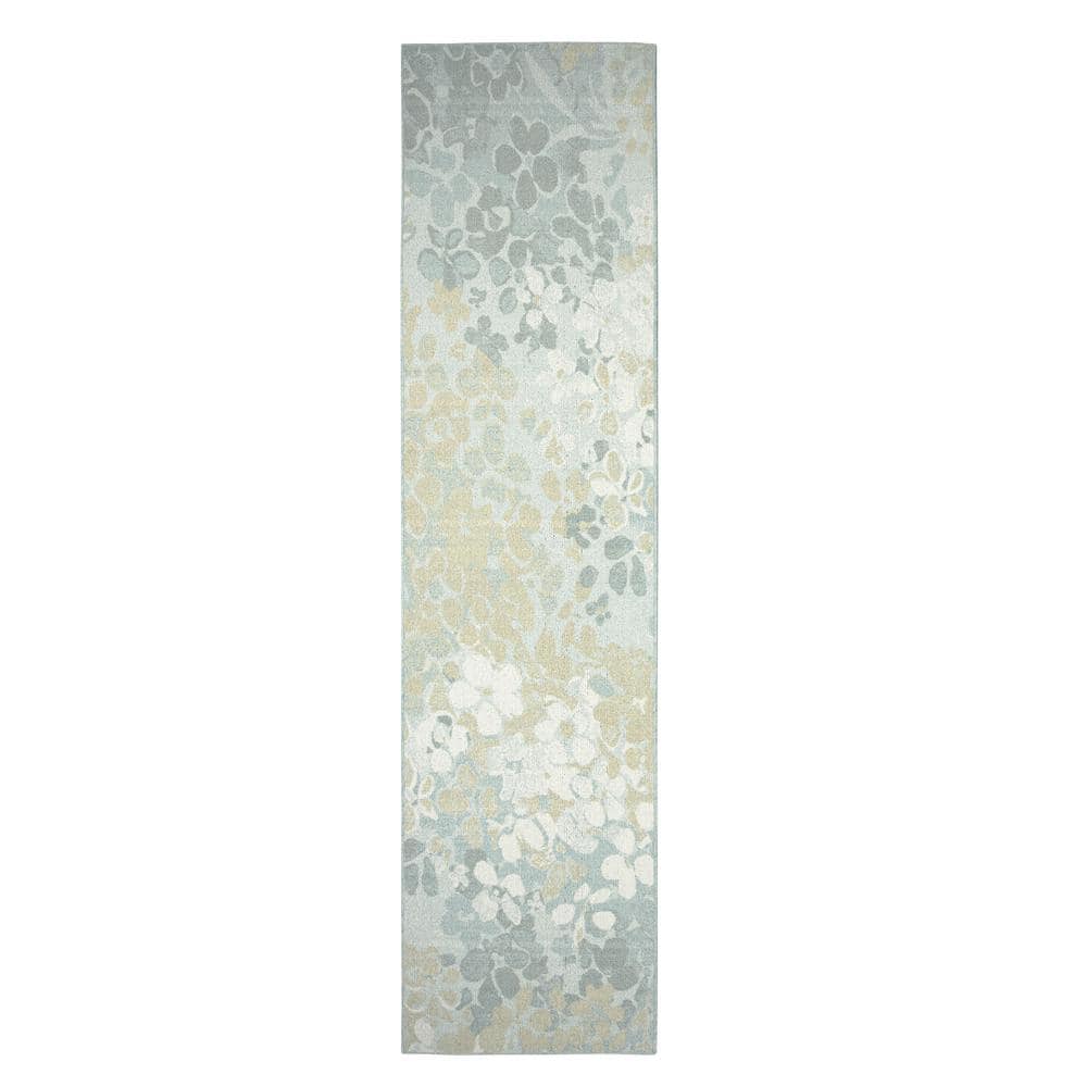 Mohawk Home Stamped Floral Natural 2 ft. x 7 ft. Runner Area Rug 867713 ...