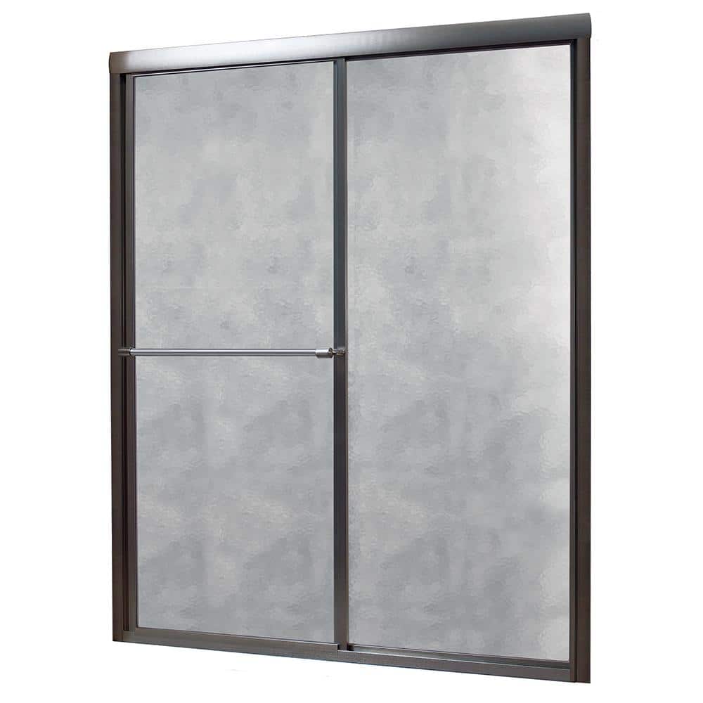 CRAFT + MAIN Tides 44 in. W x 66 in. H Sliding Framed Shower Door ...