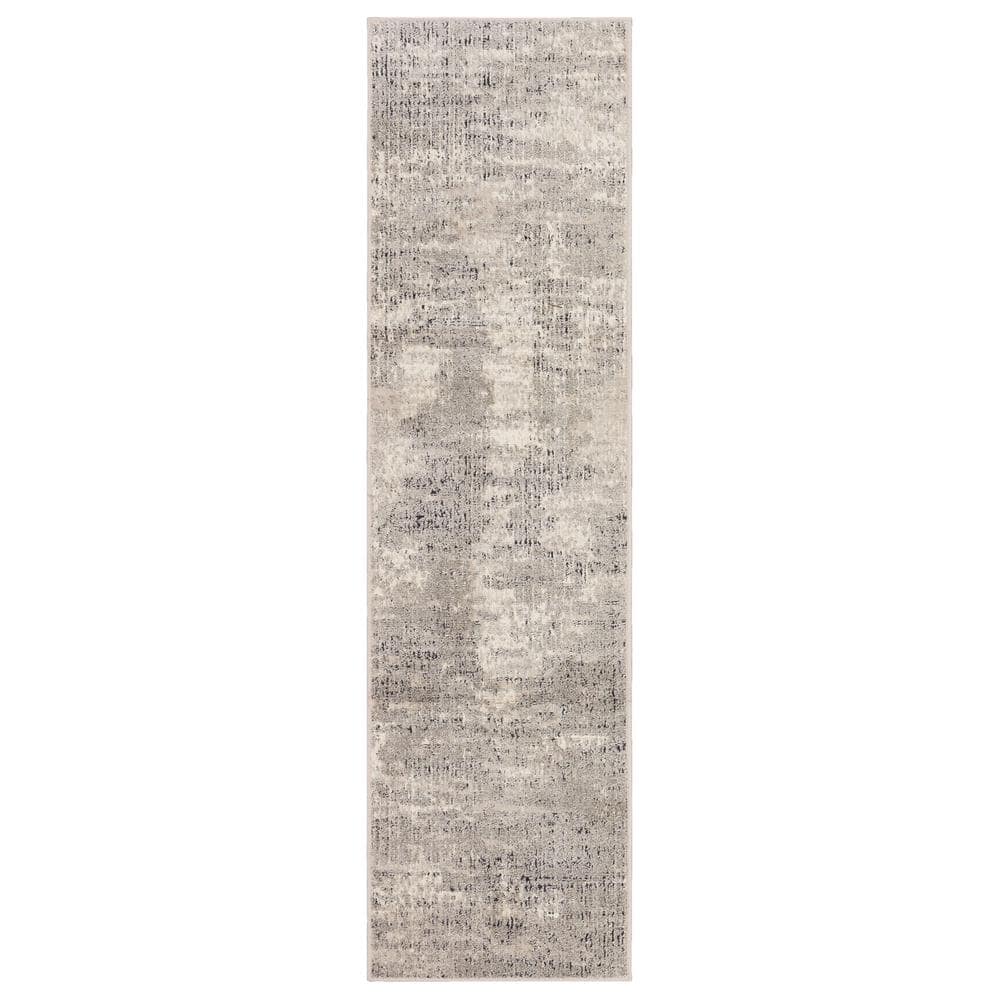 Mohawk Home Cypress Cream 2 ft. 1 in. x 7 ft. 6 in. Modern Contemporary ...