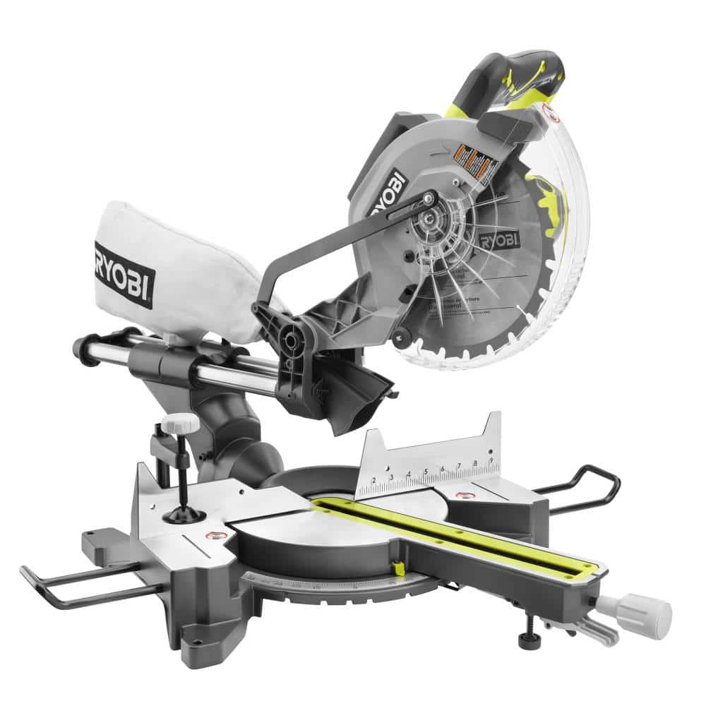 RYOBI 15 Amp 10 in. Sliding Miter Saw with Laser TSS102L - The Home Depot