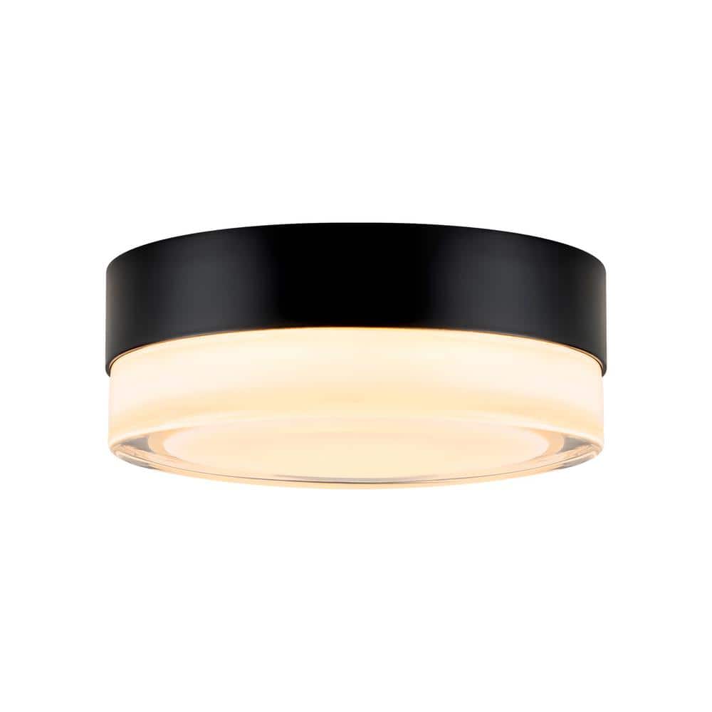 Rennnsan Jackson 5.9 in. 1- Light Dimmable Integrated LED Black Flush ...