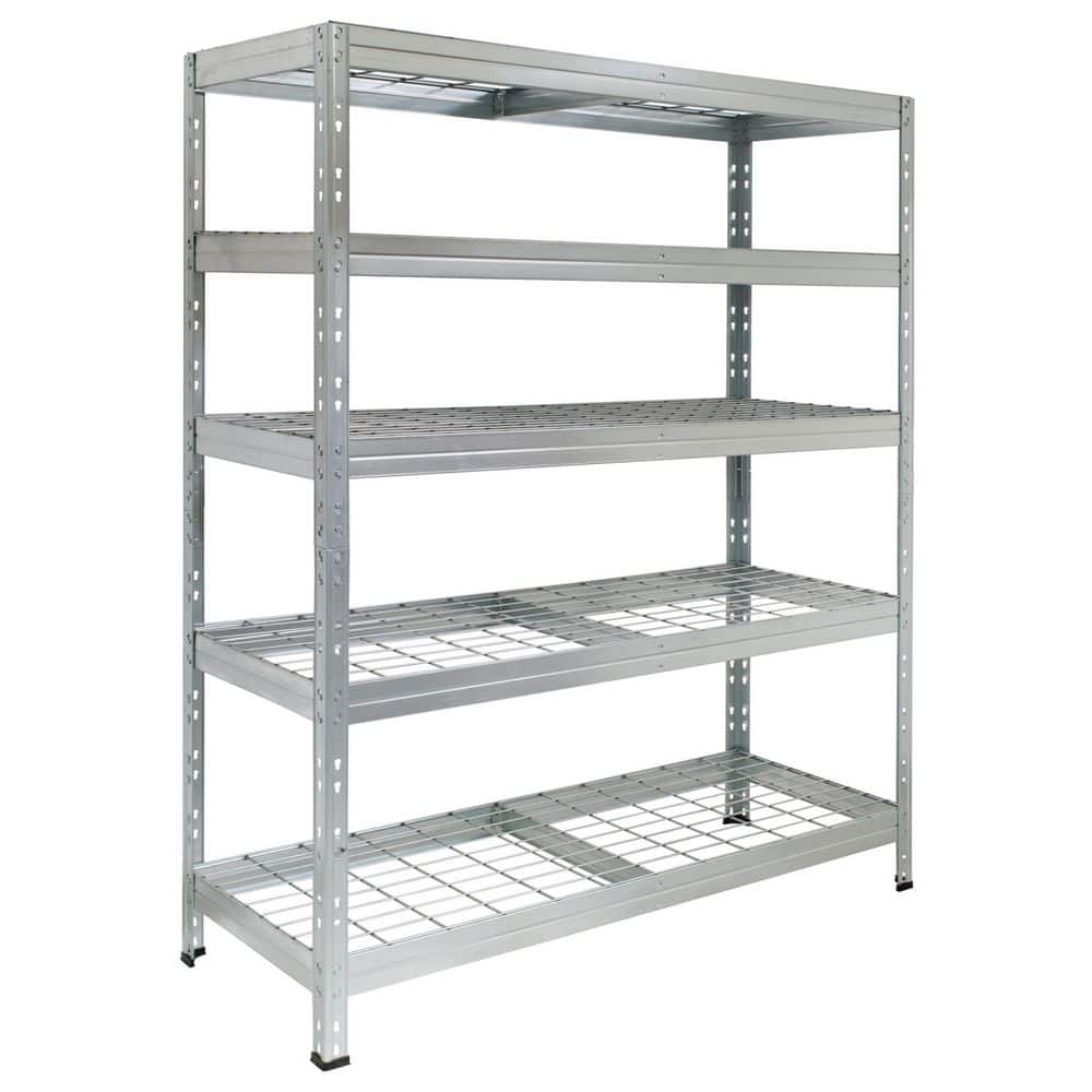 AR SHELVING NSF Series 5-Tier Galvanized Steel Garage Storage Shelving ...
