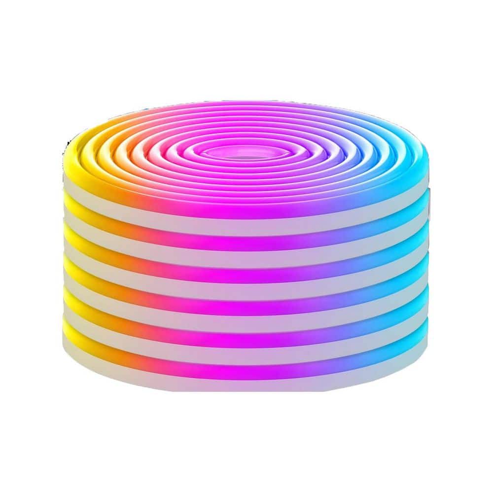 OBJLGEV 40ft. Outdoor RGB App/Remote Control Plug-In Integrated LED ...