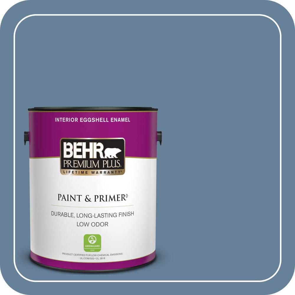 BEHR PREMIUM PLUS 1 gal. #ICC-74 Provence Eggshell Enamel Low Odor ...