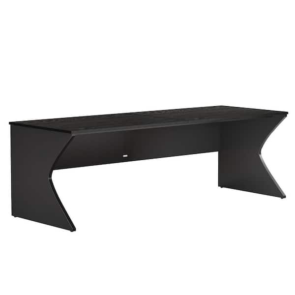 BYBLIGHT Capen 78.7 in. Rectangular Black Engineered Wood Two-Person ...