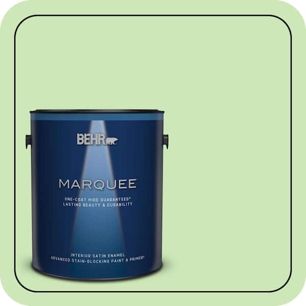 BEHR MARQUEE 1 gal. #430A-3 Fairway Mist Satin Enamel Interior Paint ...