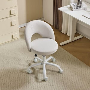 Winado Cotton and Linen Fabric Swivel Office Chair Task Chairin White ...