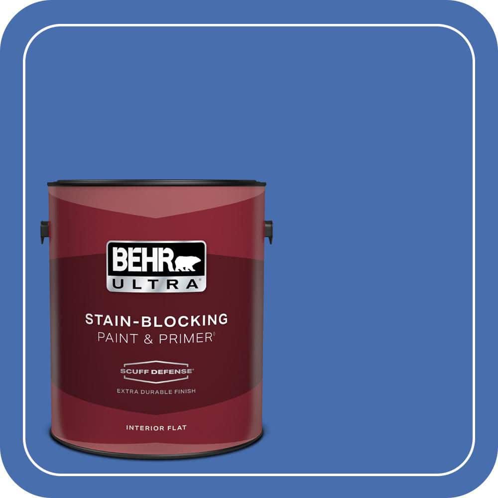 BEHR ULTRA 1 gal. #PPU15-05 New Age Blue Extra Durable Flat Interior ...