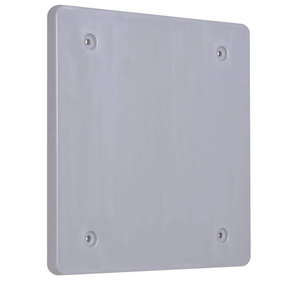 BELL N3R Blank Flat Nonmetal Gray 2-Gang Weatherproof Electrical Outlet ...