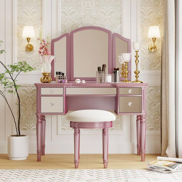 Dressing table stool rose gold store