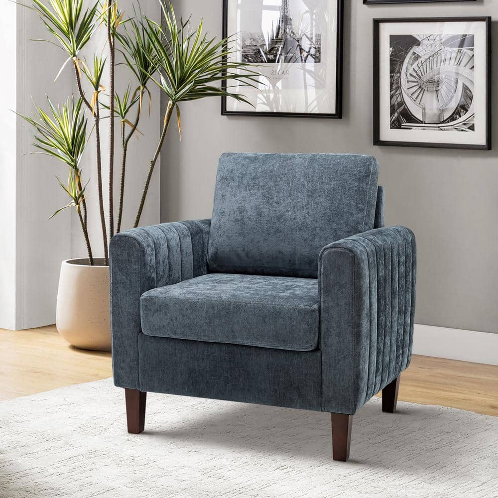 JAYDEN CREATION Ismenus Navy Polyester Club Chair (Set of 1) CHHQ0469 ...