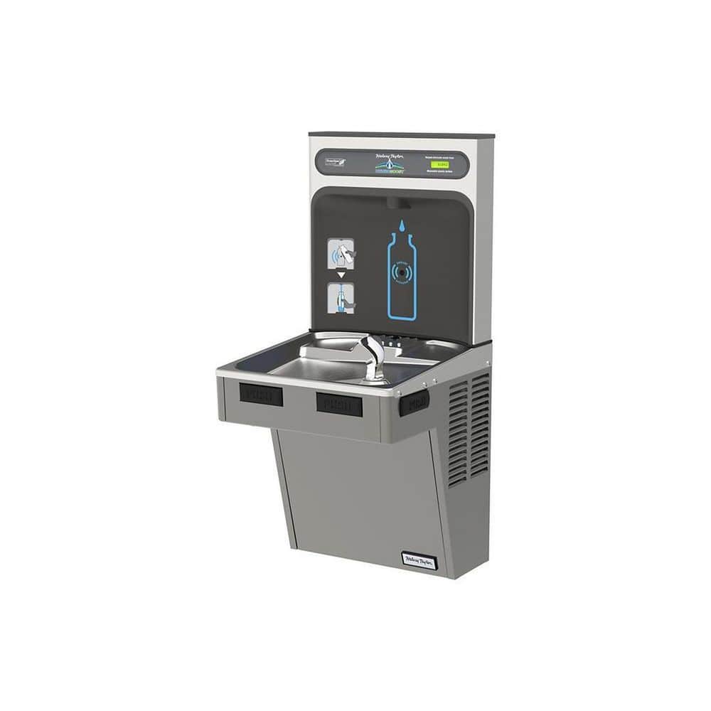 Elkay HydroBoost Push button ADA Platinum Vinyl Drinking Fountain ...