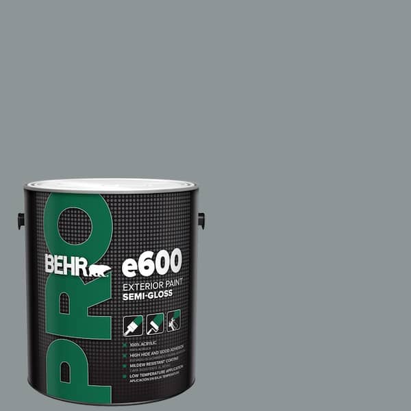 BEHR PRO 1 gal. #N450-4 Moonquake Semi-Gloss Acrylic Exterior Paint ...