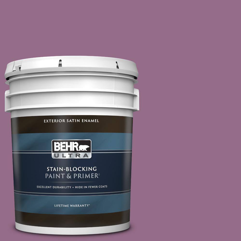 BEHR ULTRA 5 gal. #M110-6 Sophisticated Lilac Satin Enamel Exterior ...