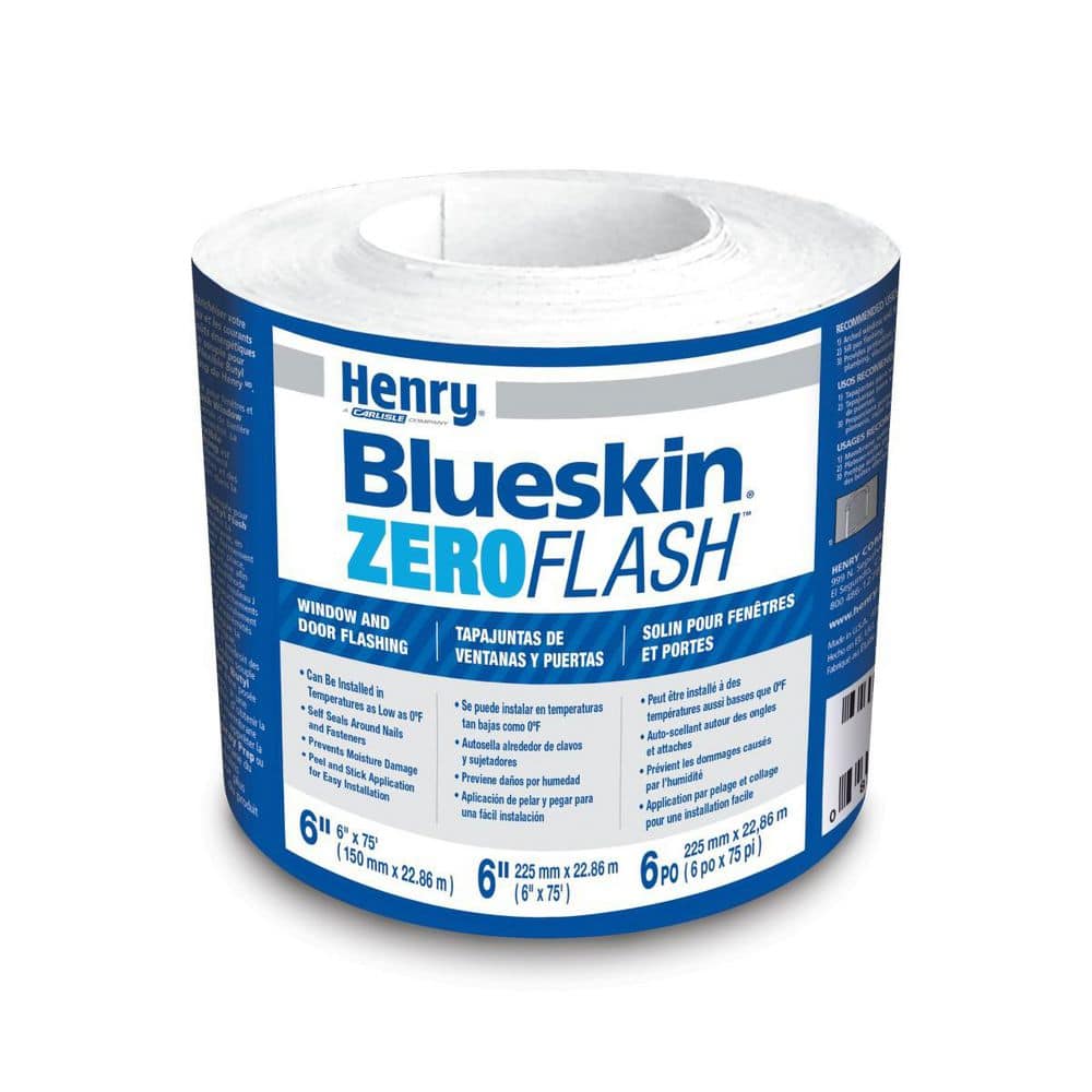 Henry 0 6 in. x 75 ft. Blueskin Zero Flash Roll HE221968 - The Home Depot