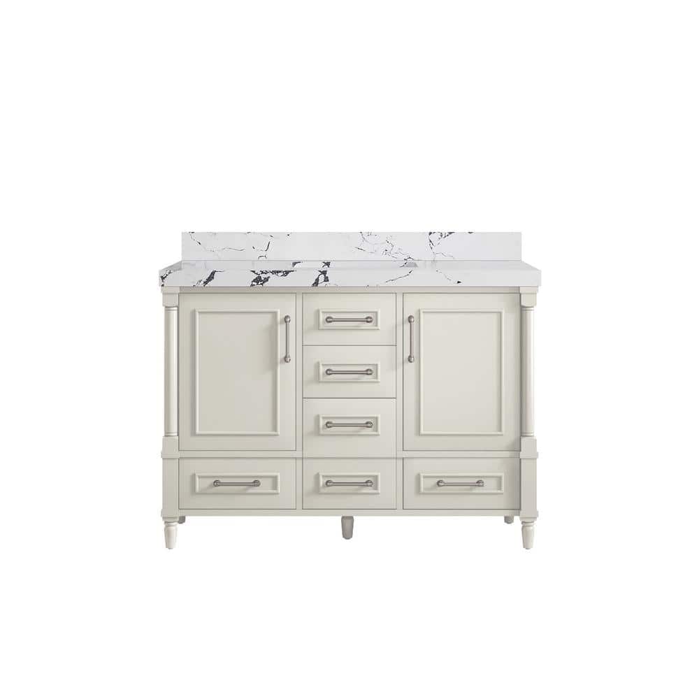 Willow Collections Hudson 48 in. Single Sink Freestanding Alabaster ...