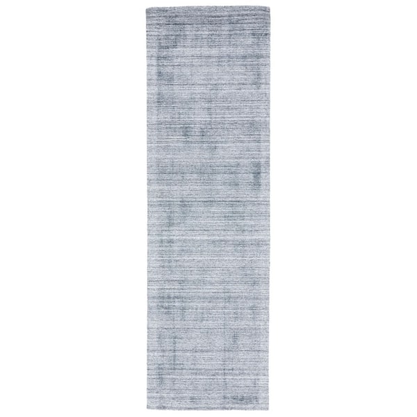 SAFAVIEH Mirage 2 ft. x 8 ft. Gray Distressed Striped Solid Color ...