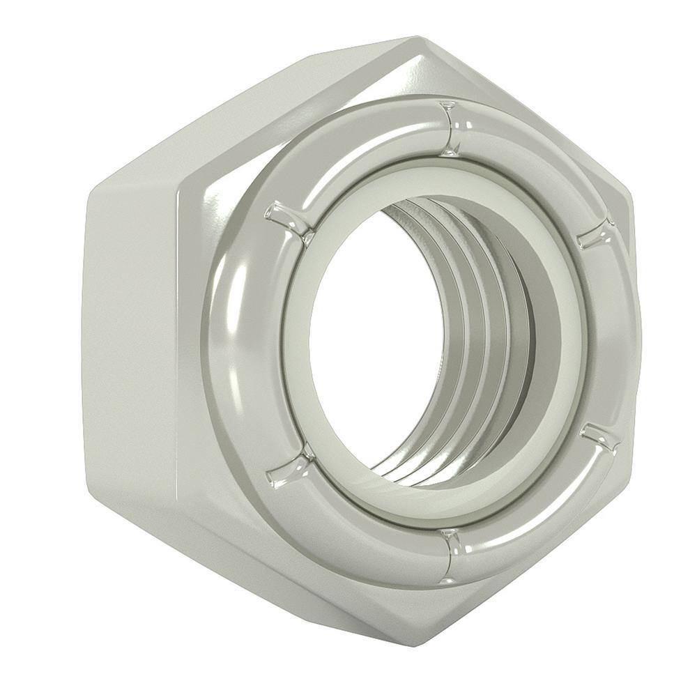 Everbilt 1/2 in.-13 Thread Pitch Stainless-Steel Nylon Lock Nut 32151.0 ...