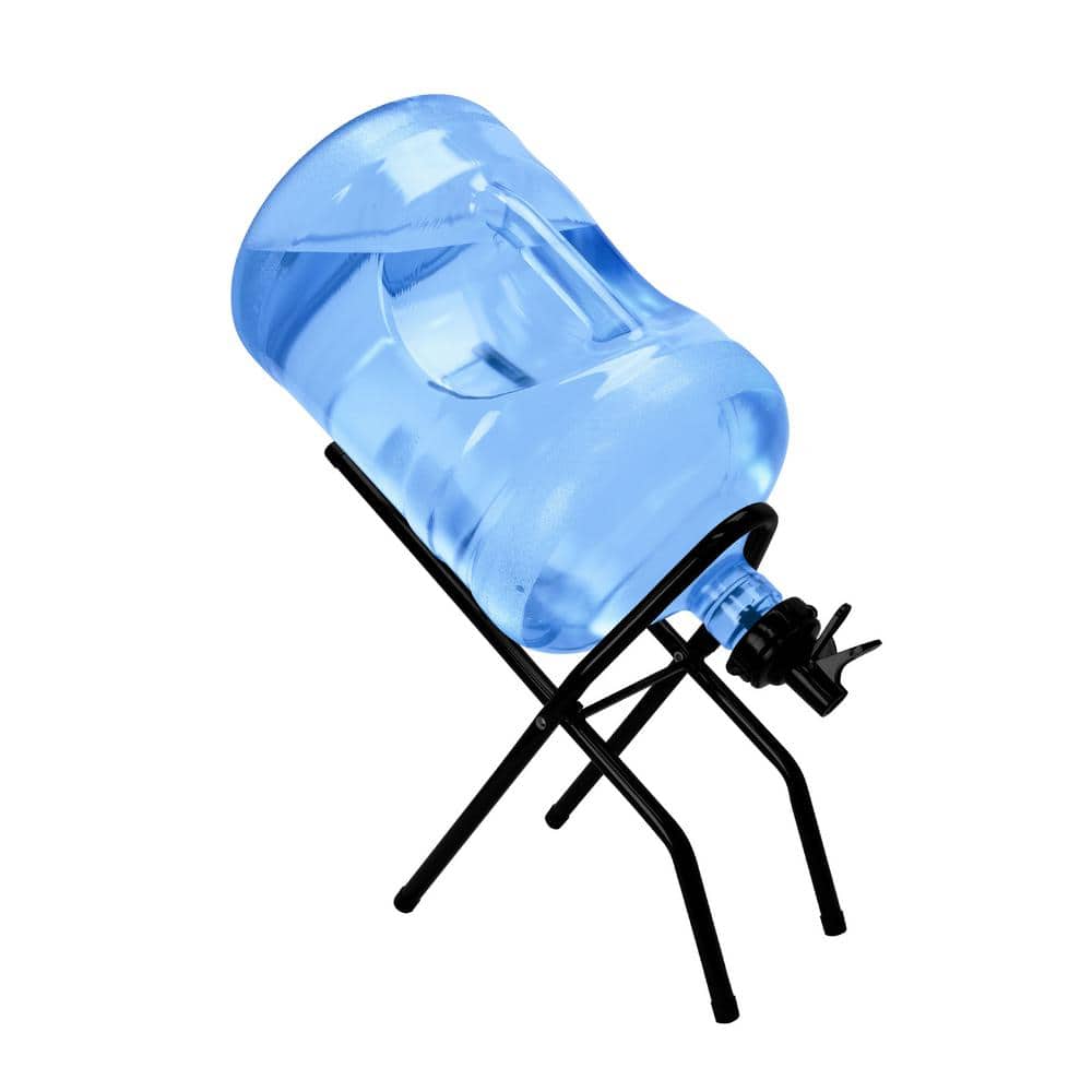 Brio 5 Gallon Water Bottle Storage Cooler Foldable Cradle Stand with 2 ...