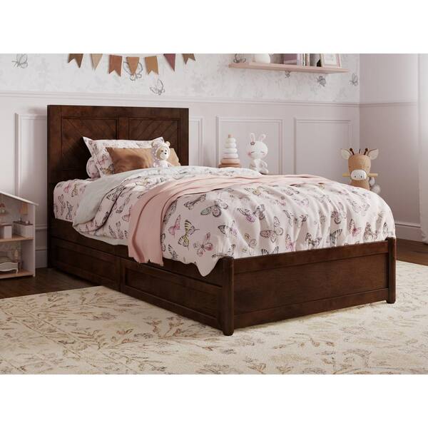 Brown twin bed frame store
