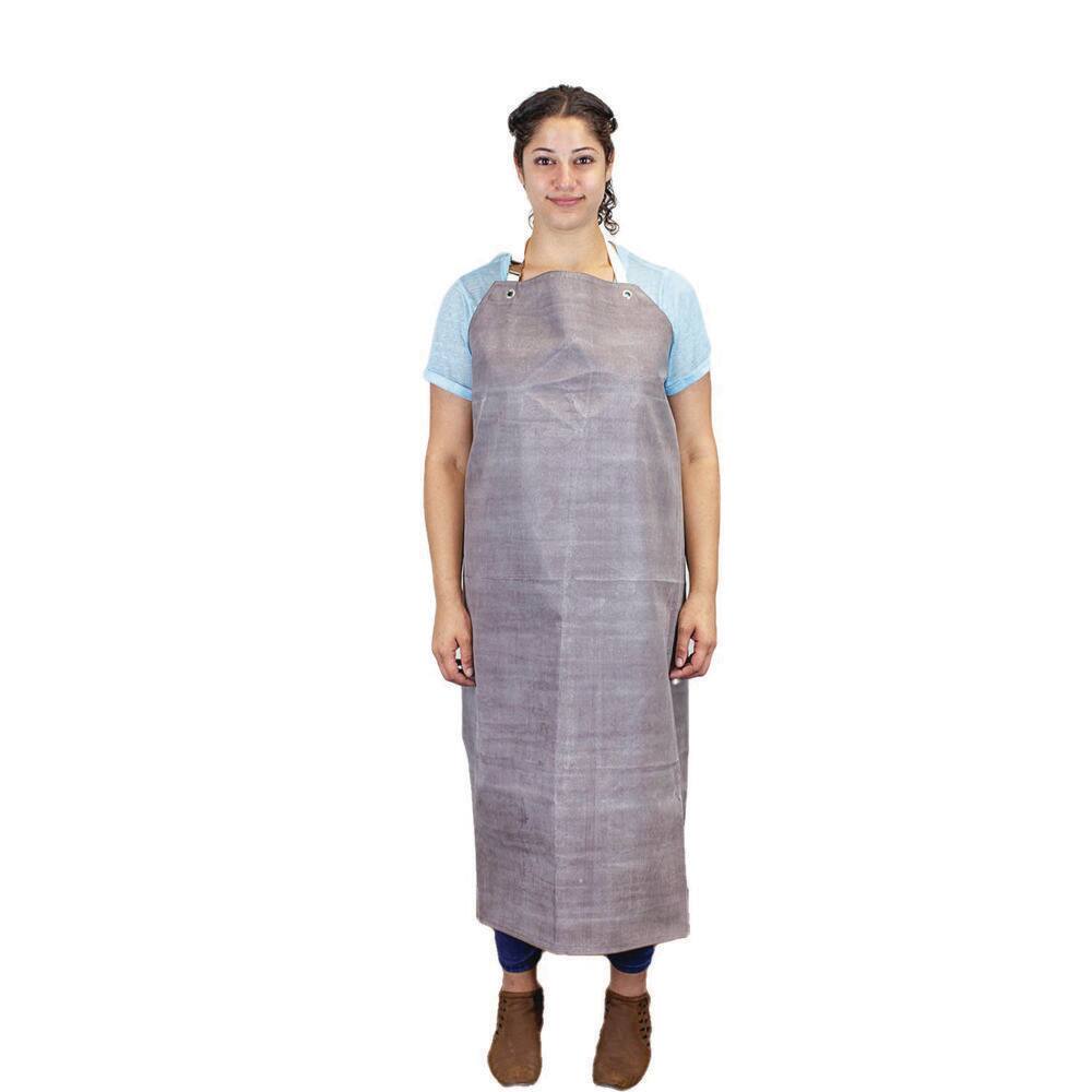 BISON LIFE Brown Heavy Duty Nitrile Industrial Bib Apron Chemical and ...