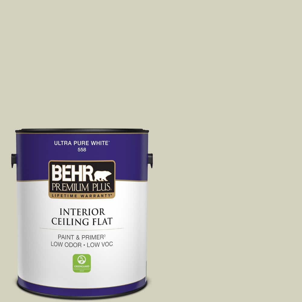 BEHR PREMIUM PLUS 1 gal. #400E-3 Mountain Haze Ceiling Flat Interior ...