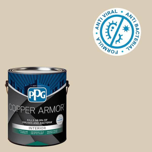 COPPER ARMOR 1 gal. PPG14-10 Summer Wheat Semi-Gloss Antiviral and ...