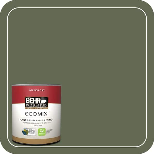 BEHR PREMIUM PLUS 1 qt. #ICC-87 Rosemary Sprig Flat EcoMix Plant-Based ...