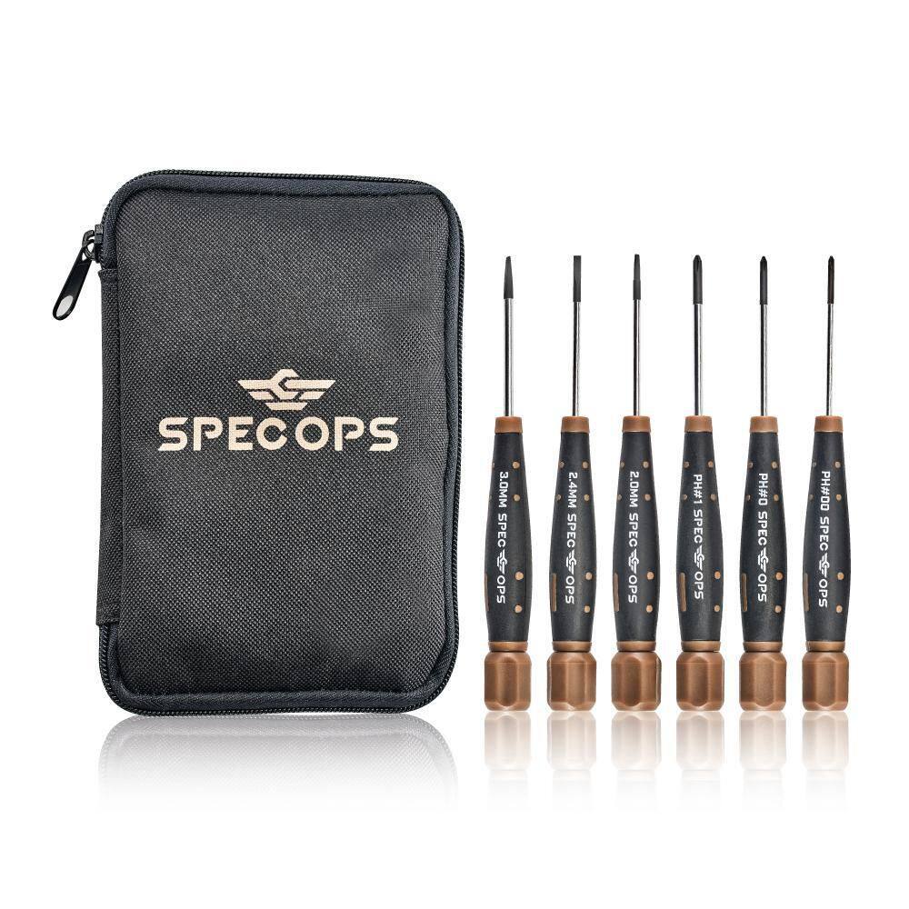 SPEC OPS Precision Screwdriver Set with Case, Phillips & Slotted ...