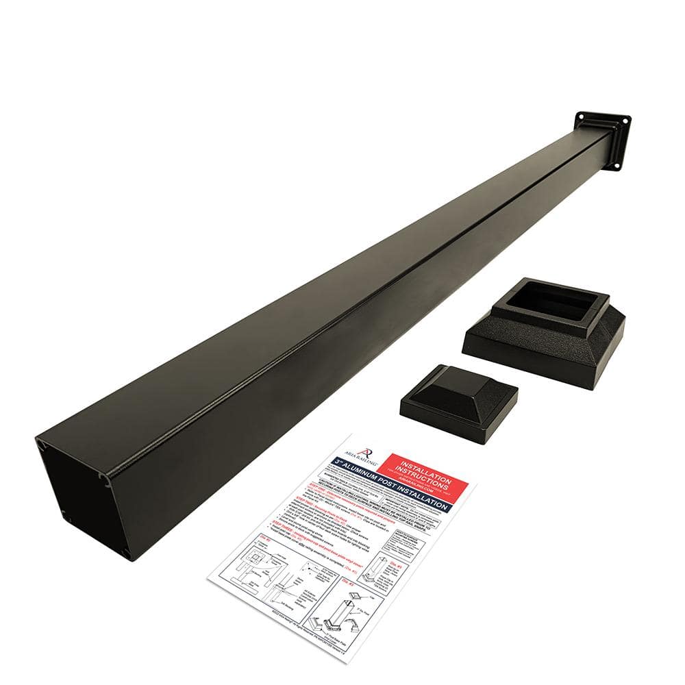 Reviews for Aria Railing 3 in. x 3 in. x 42 in. Bronze Powder Coated ...