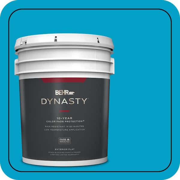 BEHR DYNASTY 5 gal. #P490-5 Yucatan Flat Exterior Stain-Blocking Paint ...
