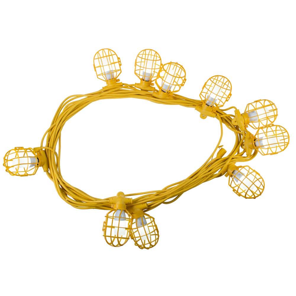 Bergen Industries 100 ft. 14/2 SJTW 10-Light Plastic Cage Temporary ...
