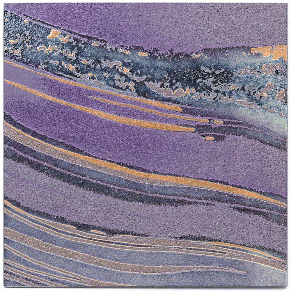 Ivy Hill Tile Mica Purple 4 in. x 10mm Glazed Porcelain Floor and Wall ...