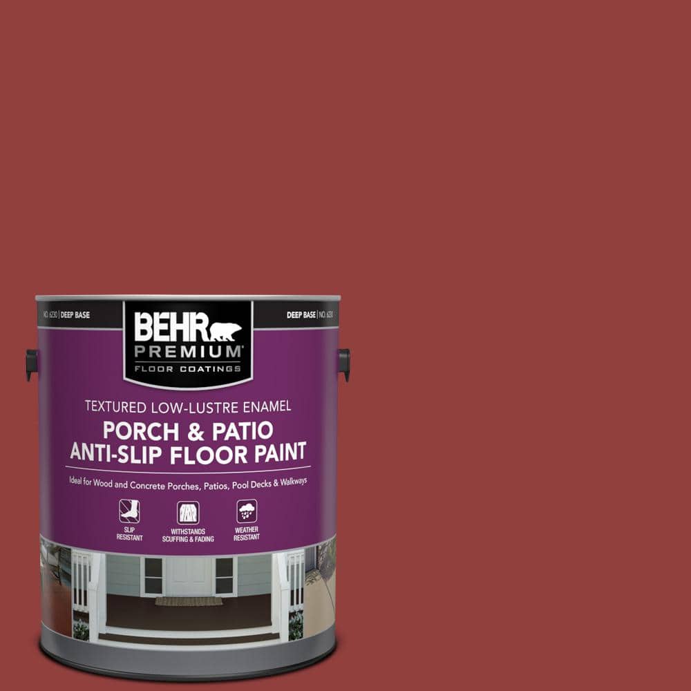 BEHR PREMIUM 1 gal. #BIC-49 Red Red Red Textured Low-Lustre Enamel ...