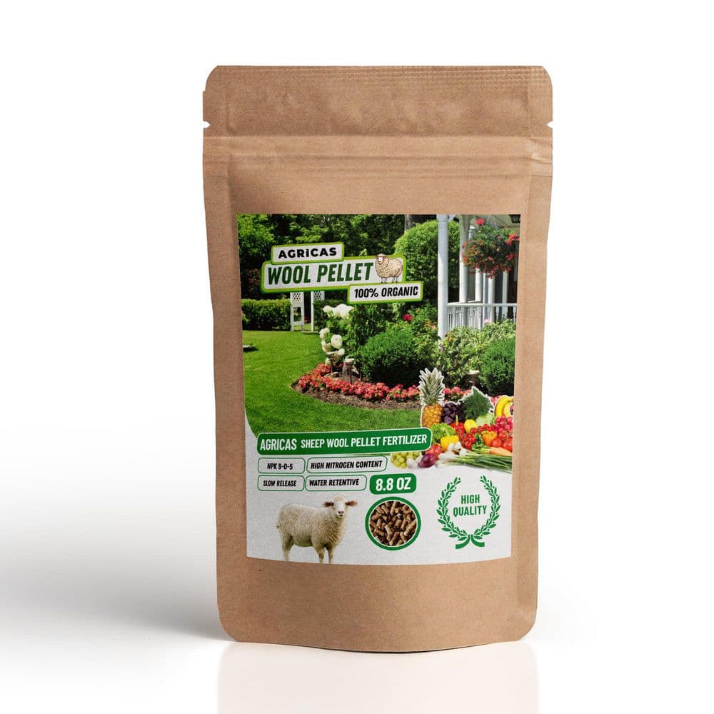 AGRICAS 8.8 oz. Bag, Organic Granular Fertilizer-100% Sheep Wool ...