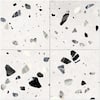 MOLOVO Terrazo Bianco White 8.03 in. x 8.03 in. Matte Porcelain Tile ...