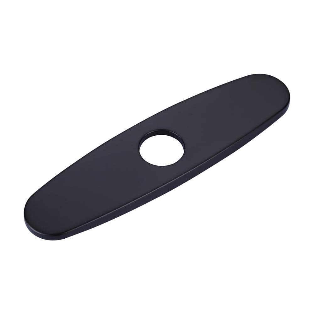 ALEASHA 10 in. Escutcheon Plate in Matte Black AL-6G08B - The Home Depot
