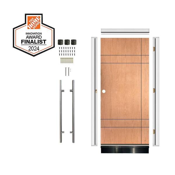 Krosswood Doors DIY RTA Kit Faux Pivot 36 in. x 80 in. Right-Hand ...