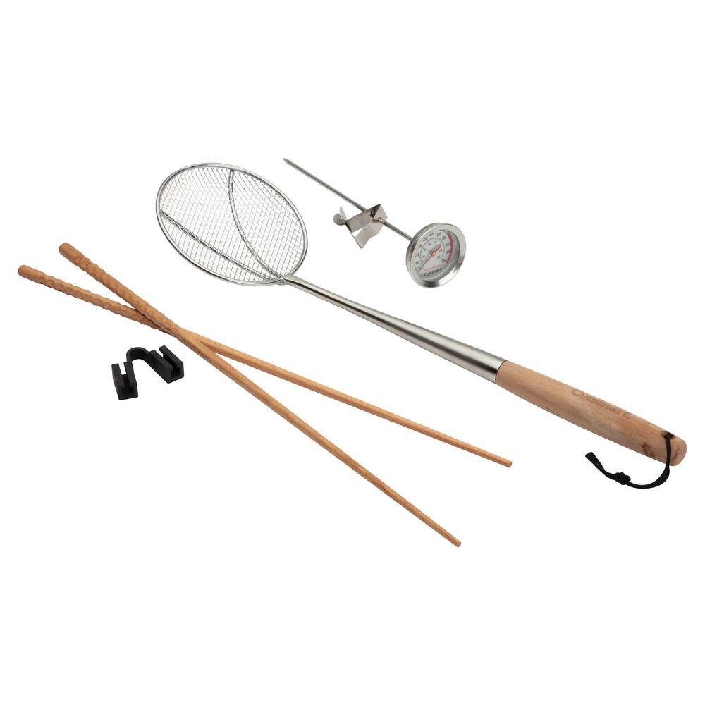 4-piece, 17-in. 50- 550F/10 - 290C premium stainless steel Wok Deep Fry ...