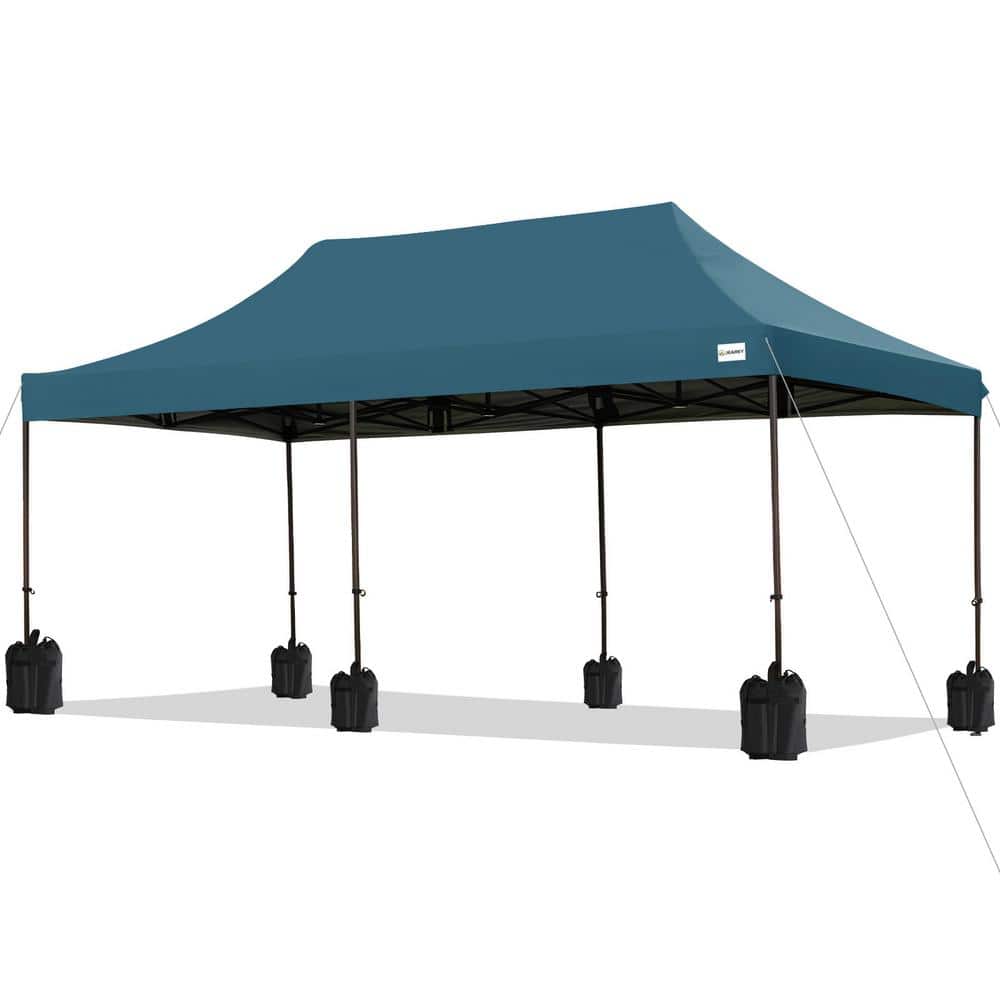 JEAREY 20 ft. x 10 ft. Navy Pop Up Canopy Tent Instant Outddor Canopy ...