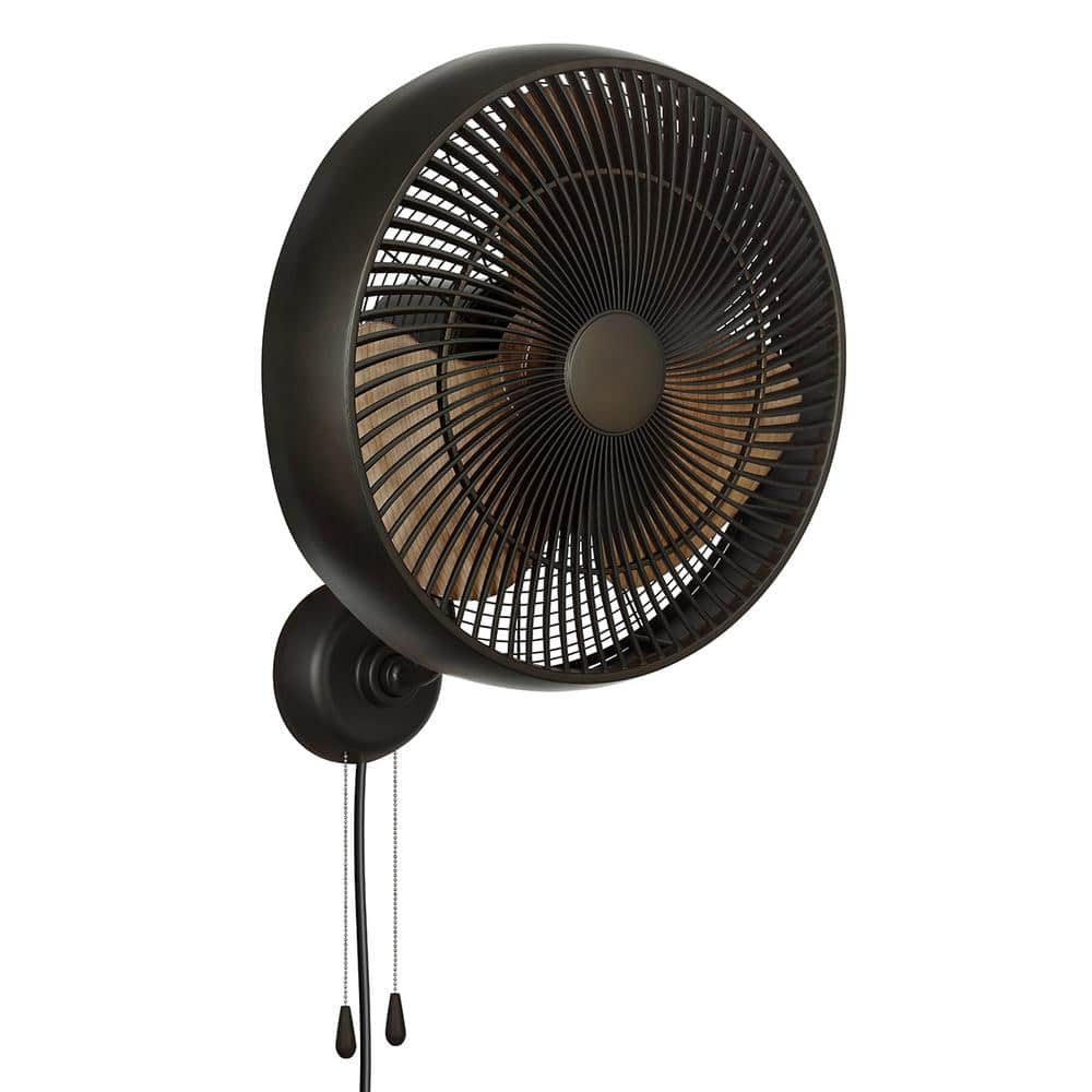 Hampton Bay Henton 18 in. 3 Speed Oscillating High Velocity Flat Bronze ...