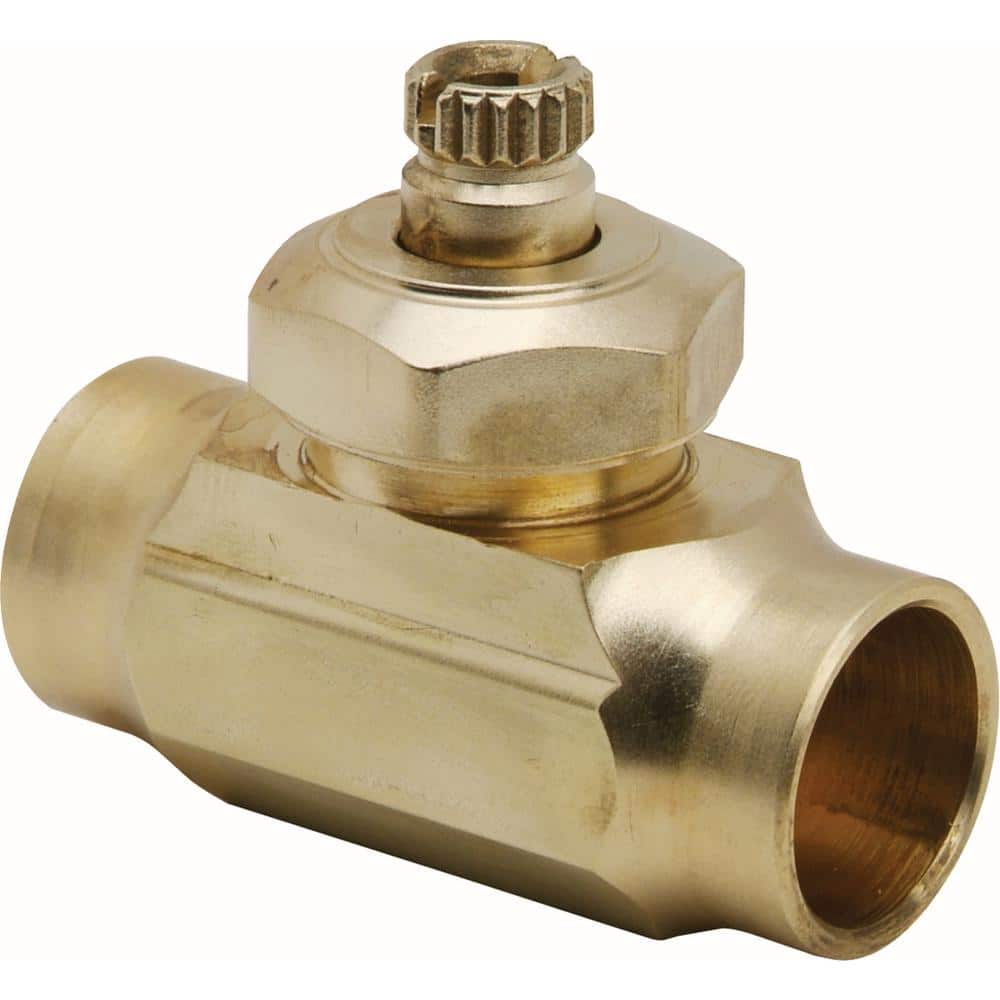 BrassCraft 1/2 in. Sweat Female x 1/2 in. Sweat Male Integral Shut-Off ...