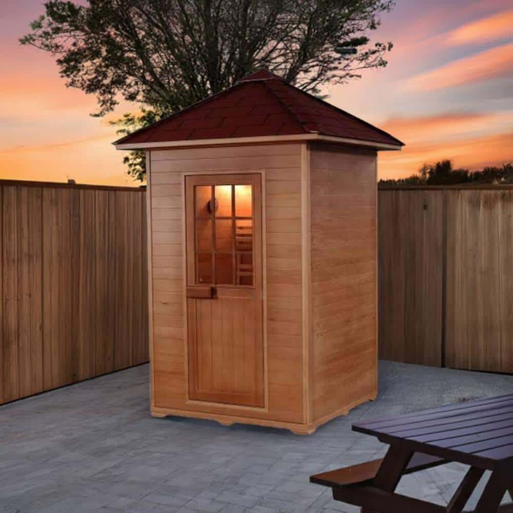 SUNRAY SAUNAS Eagle 2-Person Cedar Outdoor Wet/Dry Sauna 200D1 - The ...